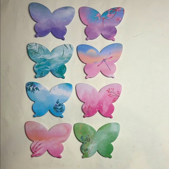 None | Office | 6 Butterfly Sticky Notes Colorful | Poshmark